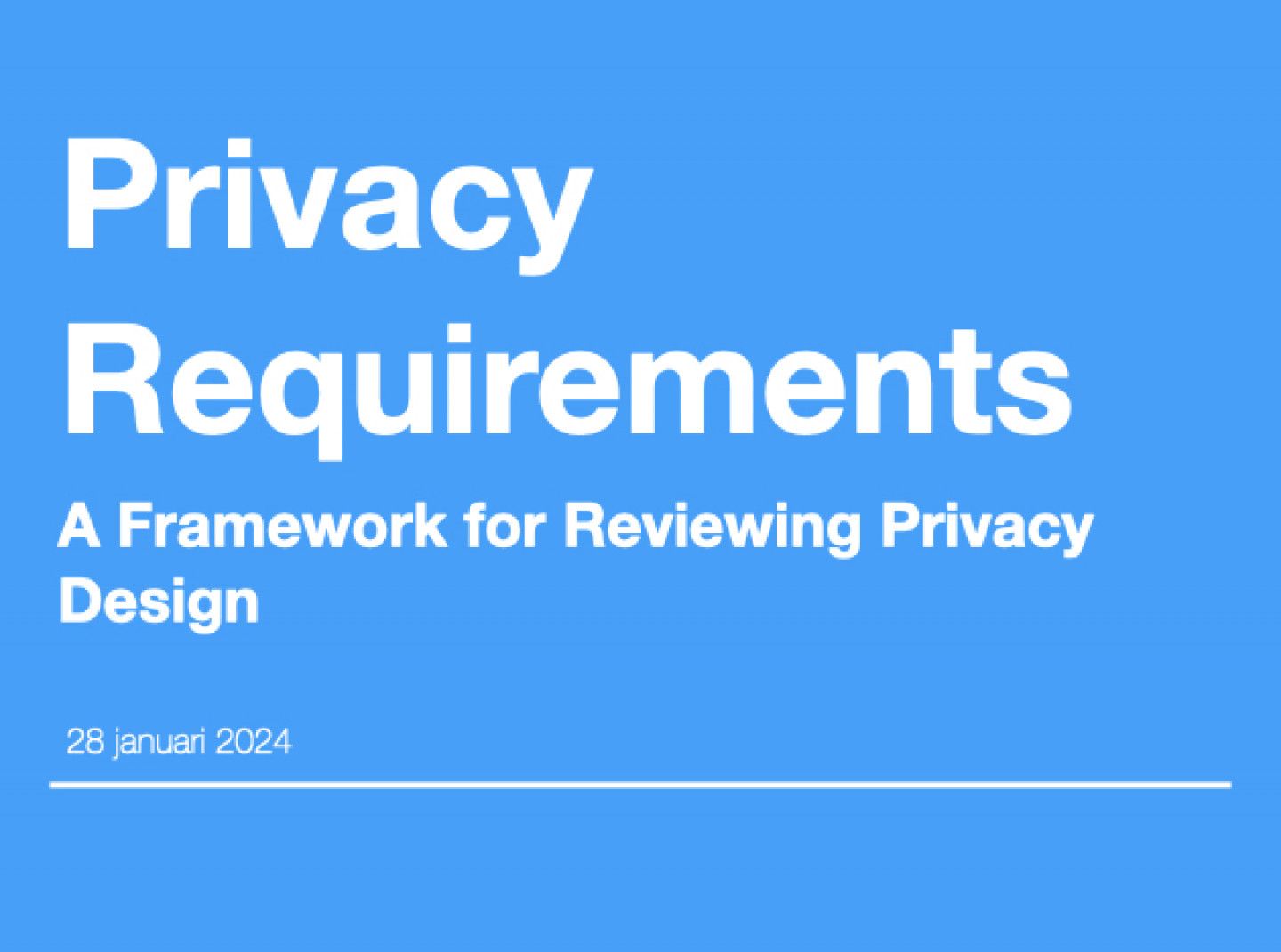 Privacy Requirements: A Framework for Reviewing Privacy Design ...