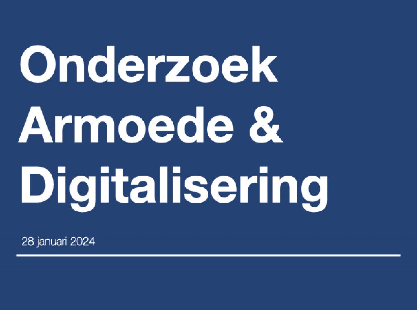 Onderzoek Armoede en Digitalisering - Digital Rights House